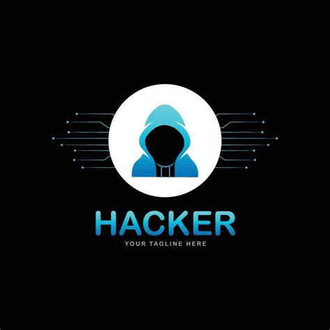 Creative Hacker Character Logo Design Vector Template Logo Design Logo Hacker