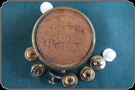 Collar Stud Box In Brass