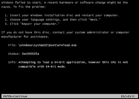 Laptop This Cpu Is Not Compatible With Bit Mode Installing Windows Ultimate Bit