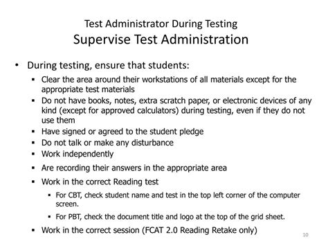 Ppt Test Administrator Before During And After Testing Powerpoint