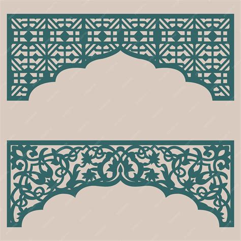 Premium Vector Laser Cutting Design For Temple Mandir Jali Partition Arch For Temple Decoration