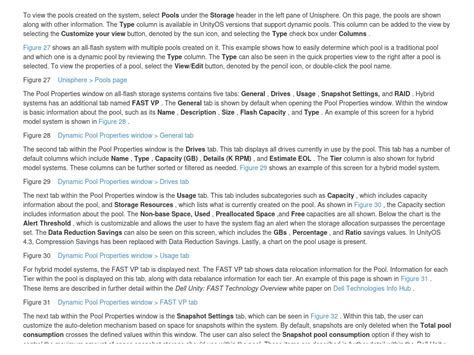 Viewing The Properties Of A Dynamic Pool Dell Unity Dynamic Pools