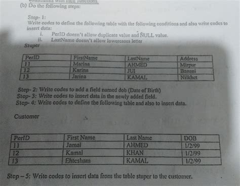 Solved B Do The Following Steps Step 1 Write Codes To