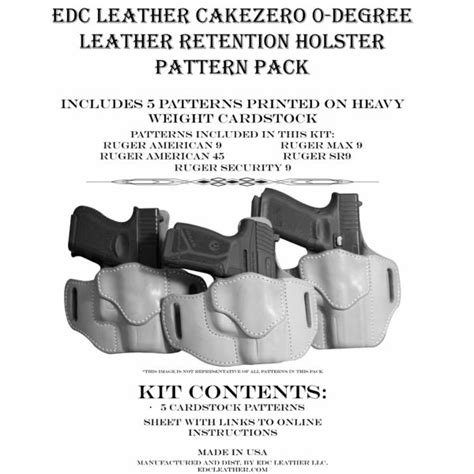 Holster Pattern Packs Printed Packs Edc Leather