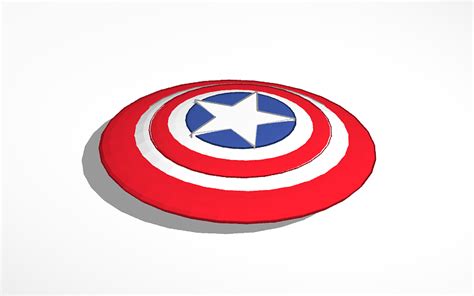 3d Design Captain America Shield Tinkercad