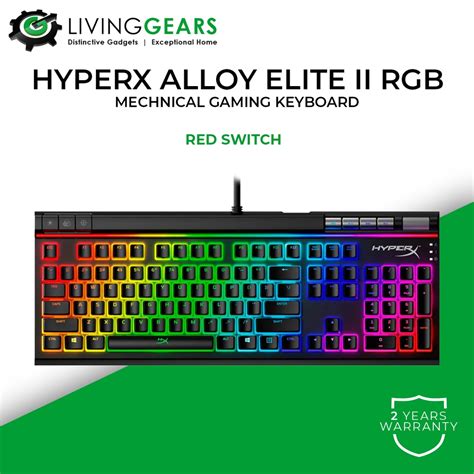 Hyper X Wired Performance Gaming Keyboard Alloy Elite Ii Rgb Shopee Malaysia