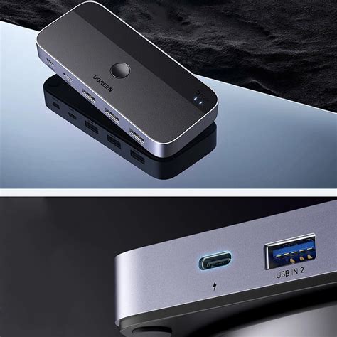 Przełącznik Switch Rozdzielacz Usb Ugreen Cm662 Usb 3 0 3x Usb A 1x Usb C 2x Kabel Usb A