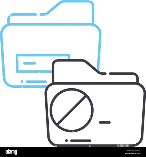 prevent document line icon outline symbol vector illustration