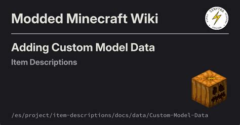 Adding Custom Model Data Item Descriptions