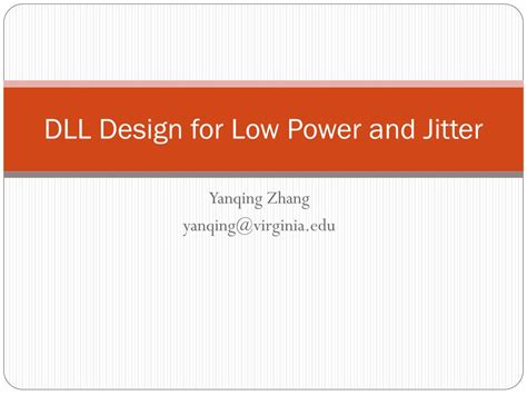 Ppt Dll Design For Low Power And Jitter Powerpoint Presentation Free Download Id 2408796