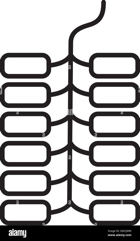 Chinese Firecracker Icon Over White Background Line Style Vector