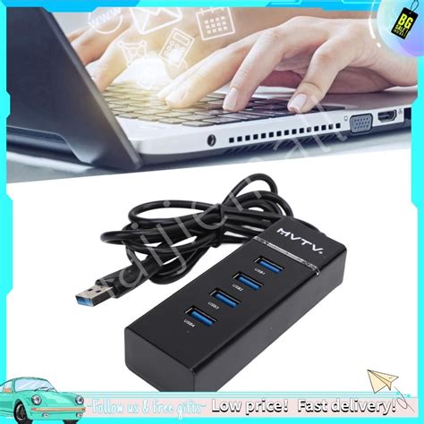 Haijiemall USB Hub Port Portable Plug And Play Multiport Adapter Mbps With LED
