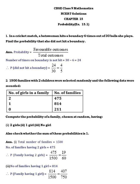 Ch Probability Page Wise NCERT Solution