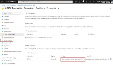 set up an oauth 2 0 connection to azure data lake storage gen2