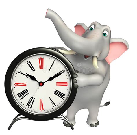 Elephant On Clock Stock Vector Illustration Of Elephant 29727354