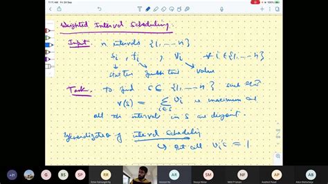 Algorithms Lecture 19 Dynamic Programming I Weighted Interval Scheduling Youtube