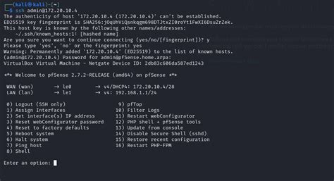 Setting Up Ssh Access To Pfsense Firewall In A Homelab By Efam Harris