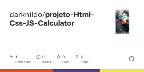 GitHub Darknildo Projeto Html Css JS Calculator