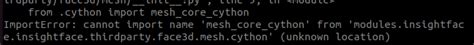 importerror cannot import name mesh core cython