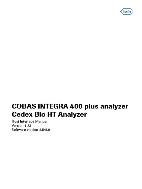 Host Manual Cobas Integra 400 Plus Pdf Pdf Computer Data