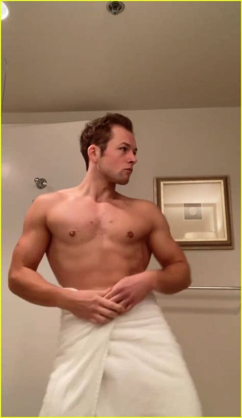 Taron Egerton Bares His Body Dances In A Towel In New Instagram Video Photo