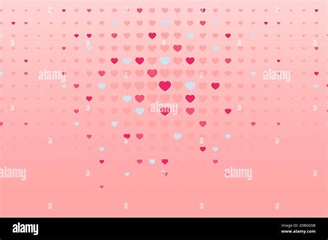 Heart Background Light Pink Halftone Pattern Retro Stock Vector Image