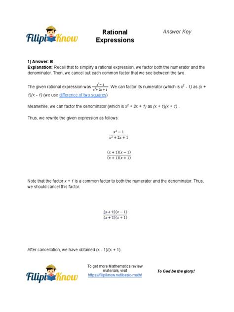 Rational Expressions Pdf Discrete Mathematics Mathematical Notation