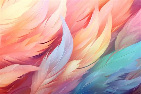 Premium Ai Image Soft Gradients With Floating Feathers