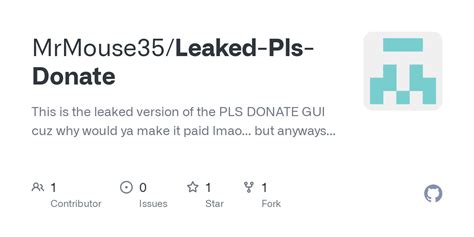 Leaked Pls Donate GUI Source At Main MrMouse Leaked Pls Donate GitHub