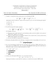 ECE 310 Fall 2023 Homework 4 Pdf UNIVERSITY OF ILLINOIS AT URBANA CHAMPAIGN Department Of