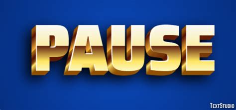 Pause Text Effect And Logo Design Word