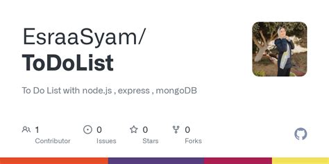Github Esraasyam Todolist To Do List With Node Js Express Mongodb