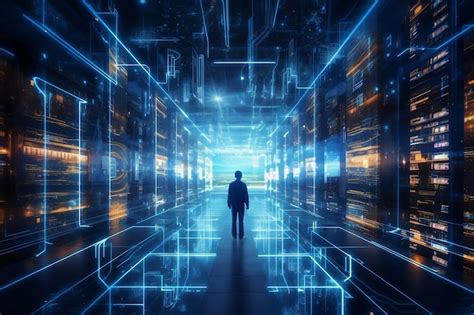 Premium AI Image A Conceptual Illustration Showcasing The Intersection Of Cyber Security AI