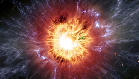Premium Photo Supernova Massive Star Explosion Space Background 3d