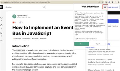 web2markdown export any web content to markdown format chatgpt pro