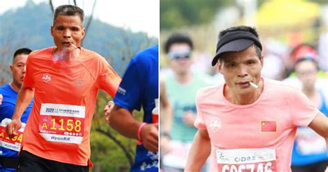 50 Yo China Uncle Finishes 42km Marathon In 3h 28mins While Smoking