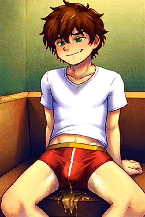 Ai Generated Anime Male Wetting Settings Included Omorashi Artwork