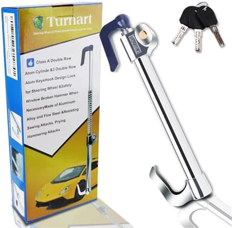 Car Pedal Lock Adjustable Holes Clutch Anti Theft Van Security Key Locks Strong Stainless