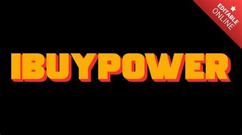 Ibuypower Yellow Font Style Text Effect Generator