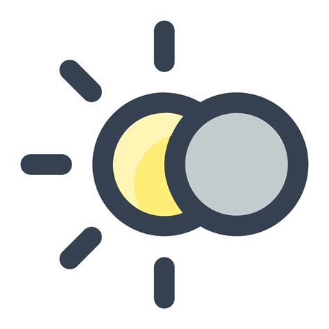 Eclipse In Gray And Yellow Color Filled Icon Sun Moon Lunar Eclipse Symbol 22425977 Vector
