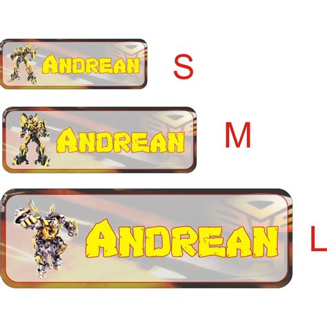 Jual Stiker Label Nama Waterproof Basic Bumblebee Shopee Indonesia