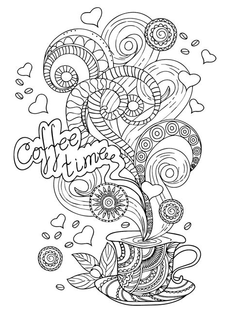 Coffee Coloring Pages Free 2025