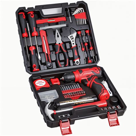 Tool Set Tool Kit With 8v Cordless Drill 132 Piece Desertcart India