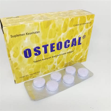 Jual Osteocal Tablet Kunyah Anggur Suplemen Kalsium Tulang Dan Gigi
