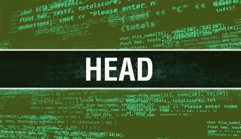 Head With Digital Java Code Text Head And Computer Software Coding Vector Concept Stock