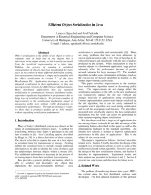 Fillable Online Web Eecs Umich Efficient Object Serialization In Java