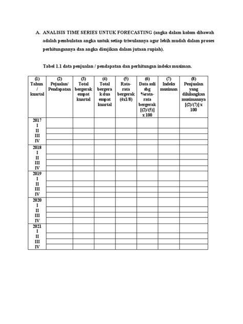 Analisis Time Series Untuk Forecasting Pdf