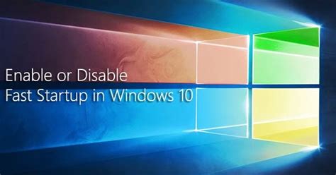How To Enable Fast Startup In Windows 10