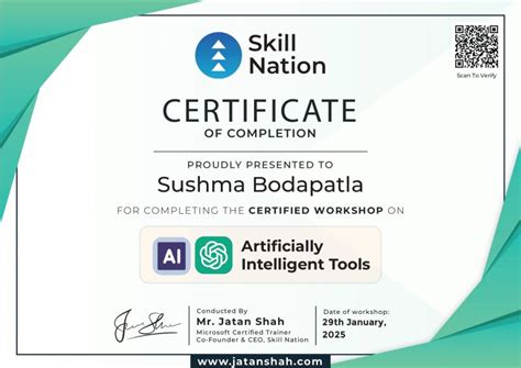 Sushma Bodapatla On Linkedin Ai Artificialintelligence Skillnation Jatanshah Workshop