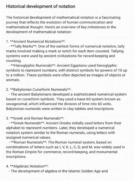Historical Development Of Notation And Numbers Pdf